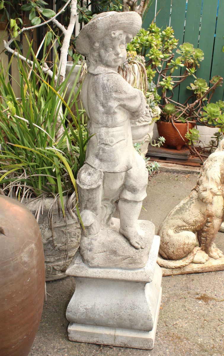 Cast Stone Figural Garden Statue - Nicholson Antiques